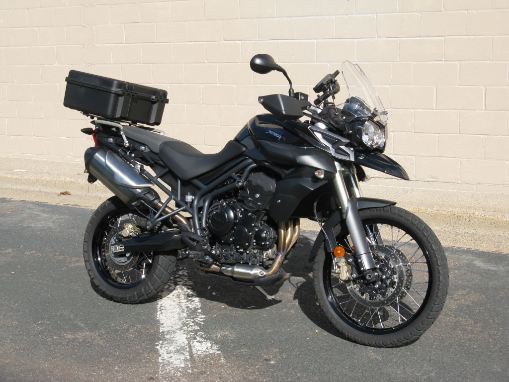 Triumph Tiger 800 Slider Rack with SKB 40 Liter Top Case - Back Road ...