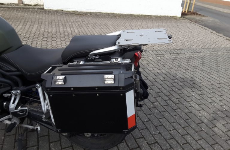 Triumph Explorer Rear Rack with Top Box Quick Connect - Back Road ...