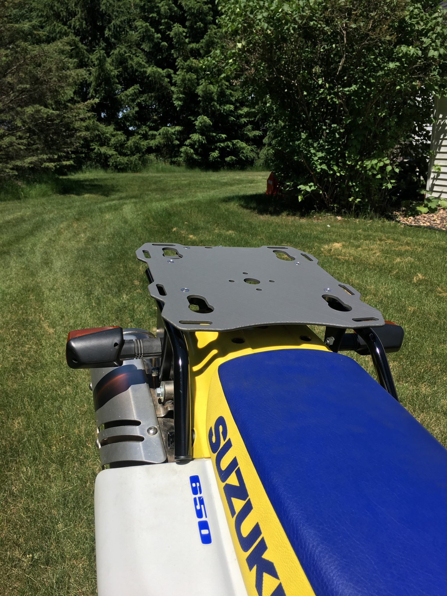 2002 – Present Suzuki DR 650 Slider Rear Rack and Top Box Quick Connect ...
